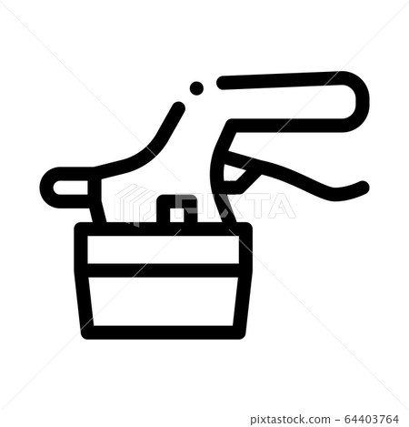 tile cutter icon vector outline illustration - Stock Illustration ...