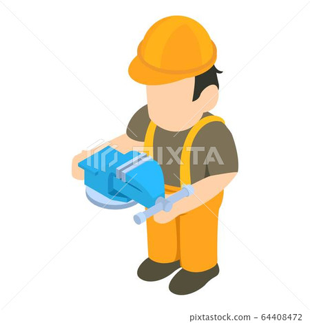 Machine operator icon, isometric style - Stock Illustration [64408472 ...