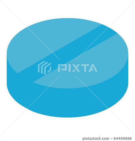 Blue pill icon, isometric style - Stock Illustration [64409986] - PIXTA