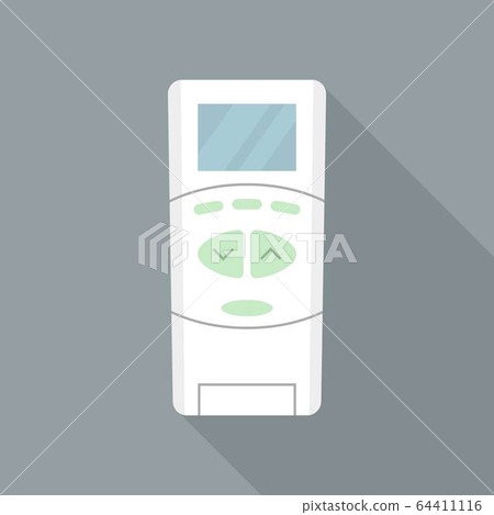 Air conditioner remote control icon, flat style - Stock Illustration ...