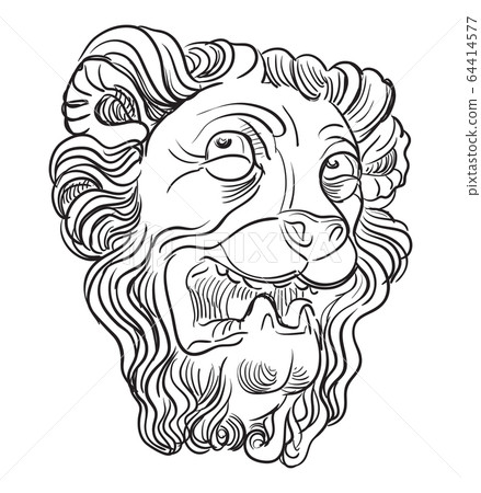 Vector stone lion 9 - Stock Illustration [64414577] - PIXTA