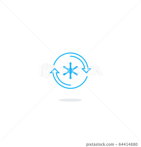 Refrigerator icon, temperature control logo - Stock Illustration ...