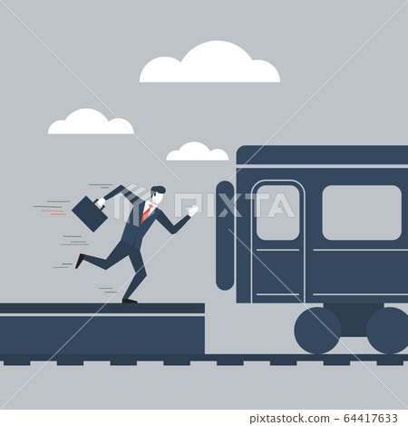 Late for a train, missed chance - Stock Illustration [64417633] - PIXTA