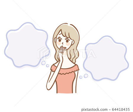 Female balloon, worry, anxiety - Stock Illustration [64418435] - PIXTA