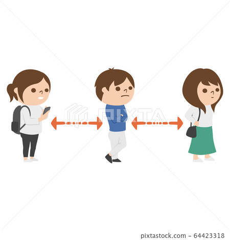 Illustration of people waiting in line at... - Stock Illustration ...