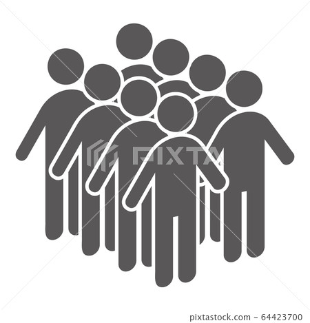 People in two rows - Stock Illustration [64423700] - PIXTA