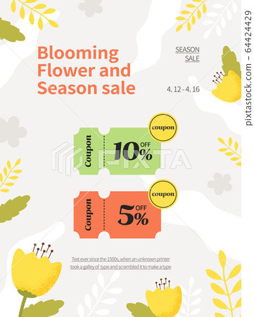 Spring Coupon Event 04 - Stock Illustration [64424429] - PIXTA