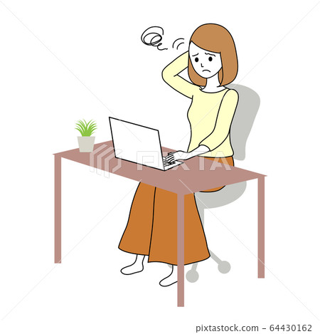 Illustration of a woman who is not good at... - Stock Illustration ...