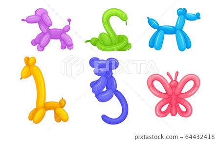 Balloon Twisting Art with Animal Figures Vector... - Stock Illustration [64432418] - PIXTA