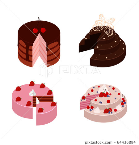 Isometric cakes set - Stock Illustration [64436894] - PIXTA