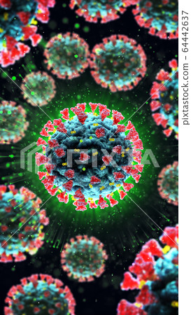 3d render of pathogenic virus organism or... - Stock Illustration ...