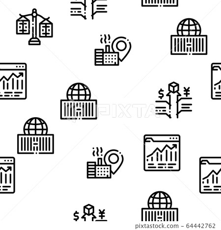 Trade War Business Seamless Pattern Vector-插圖素材 [64442762] - PIXTA圖庫