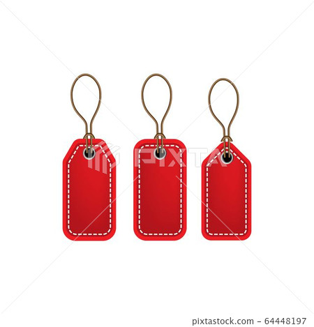 red blank prize tags label icon. Vector - Stock Illustration [64448197 ...