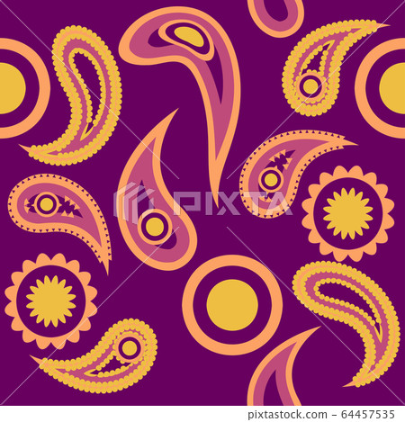 Abstract seamless colorful pattern exotic shapes - Stock Illustration ...