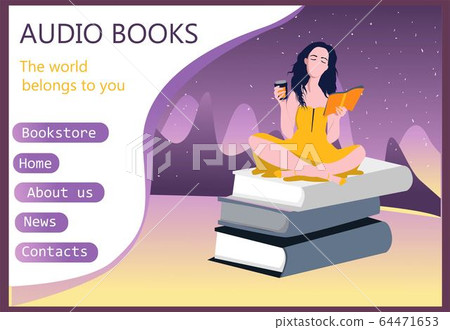 Modern interface for e-books. Audio books. User... - Stock Illustration ...