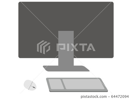 Rear view of desktop computer - Stock Illustration [64472094] - PIXTA