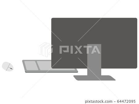 Rear view of desktop computer - Stock Illustration [64472095] - PIXTA