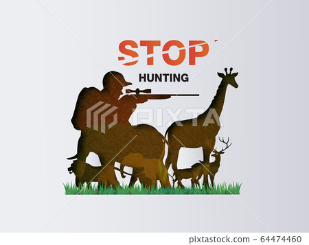 stop hunting animal - Stock Illustration [64474460] - PIXTA