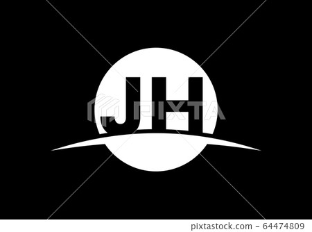 Initial Monogram Letter J H Logo Design Vector... - Stock Illustration ...