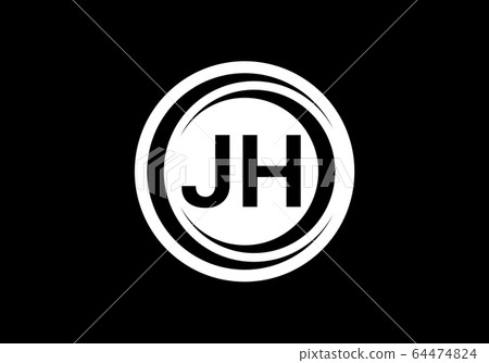 Initial Monogram Letter J H Logo Design Vector... - Stock Illustration ...