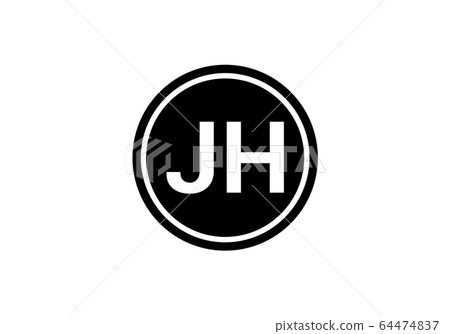 Initial Monogram Letter J H Logo Design Vector... - Stock Illustration ...