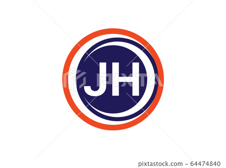 Initial Monogram Letter J H Logo Design Vector... - Stock Illustration ...