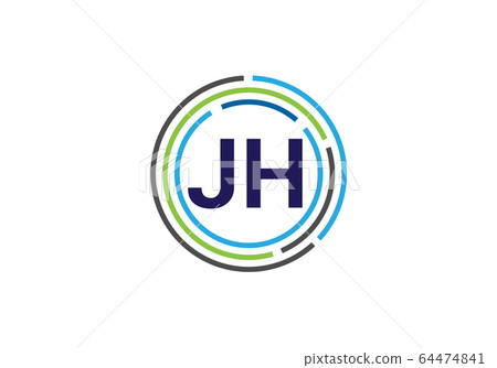Initial Monogram Letter J H Logo Design Vector...-插圖素材 [64474841] - PIXTA圖庫