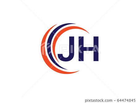 Initial Monogram Letter J H Logo Design Vector... - Stock Illustration ...