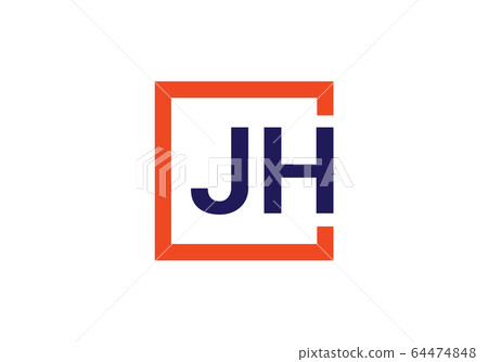 Initial Monogram Letter J H Logo Design Vector... - Stock Illustration ...