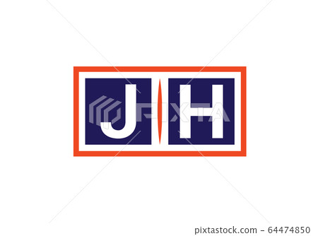 Initial Monogram Letter J H Logo Design Vector... - Stock Illustration ...