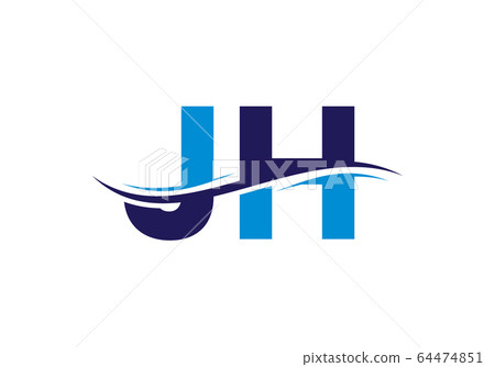 Initial Monogram Letter J H Logo Design Vector... - Stock Illustration ...