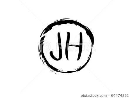 Initial Monogram Letter J H Logo Design Vector... - Stock Illustration ...