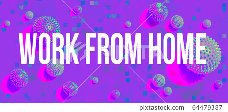 Work From Home theme with viral objects - Stock Illustration [64479387 ...