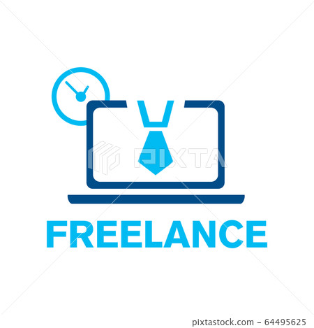 Vector logo for freelancing and remote work - Stock Illustration ...