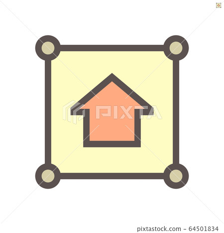 Home and land vector icon design, 48X48 pixel - Stock Illustration ...