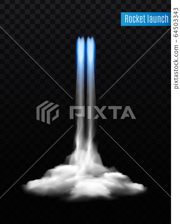Rocket Launch Flame Composition - Stock Illustration [64503343] - PIXTA