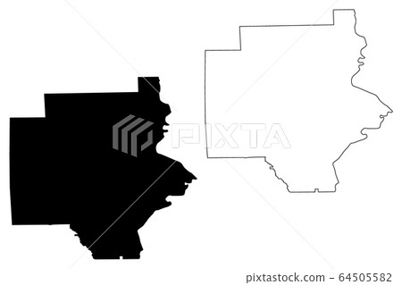 Russell County, Alabama (Counties in Alabama, - Stock Illustration ...