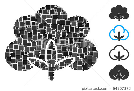 Square Cotton Flower Icon Vector Mosaic-插圖素材 [64507373] - PIXTA圖庫