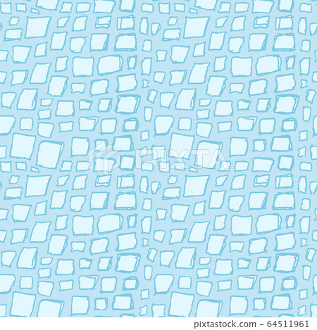 Stones handdrawn seamless blue pattern. Vector... - Stock Illustration ...