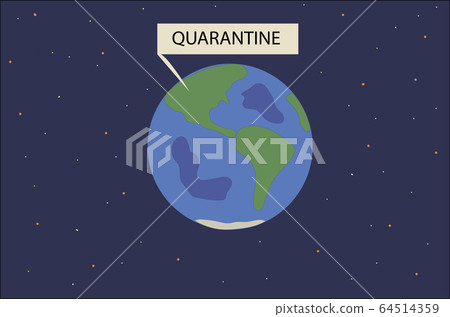 quarantined planet earth in space - Stock Illustration [64514359] - PIXTA