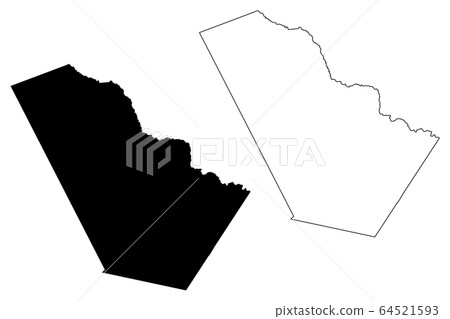 Bee County, Texas map vector - Stock Illustration [64521593] - PIXTA