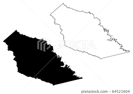 Angelina County, Texas map vector - Stock Illustration [64521604] - PIXTA