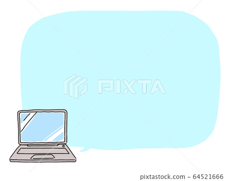 Computer light blue balloon illustration png - Stock Illustration ...