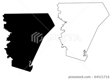 Burnet County, Texas map vector - Stock Illustration [64521718] - PIXTA