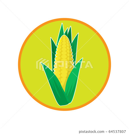Fresh Yellow Corn Icon. Natural Vegetable... - Stock Illustration ...