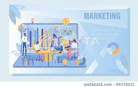 Business Meeting for Company Indicator Analysis - Stock Illustration ...