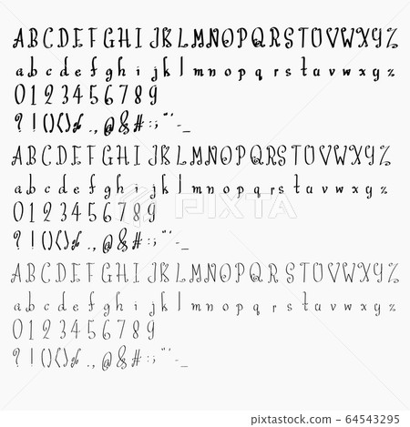 Hand drawn letters vector alphabet set eps10 - Stock Illustration ...