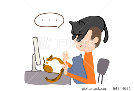 Illustration of a person being disturbed by a... - Stock Illustration ...