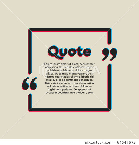 Vector template a creative quote bracket square - Stock Illustration ...