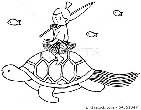 A picture of the old story "Taro Urashima" - Stock Illustration ...